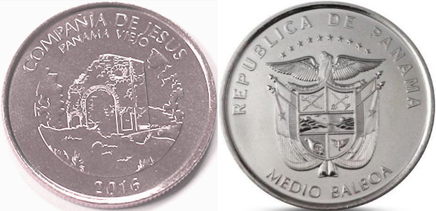Panamá medio balboa 2016 – Iglesia Compañía de Jesús | Numismatica Visual