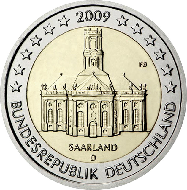 Moneda de 2 euros conmemorativa Alemania 2009 | Numismatica Visual
