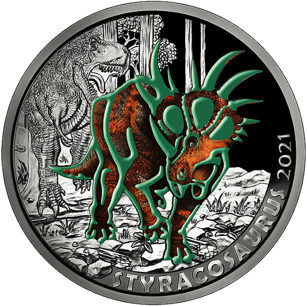 El Styracosaurus albertensis en nueva moneda austriaca | Numismatica Visual