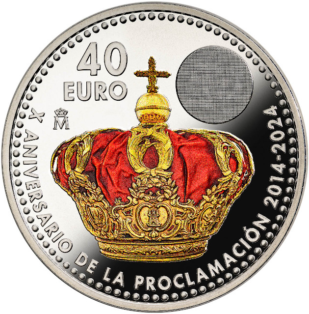 Moneda de 40 euros española para el Rey Felipe VI | Numismatica Visual